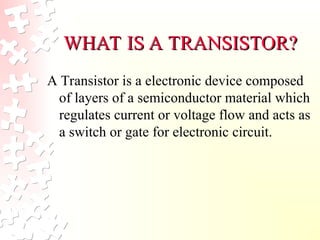 Bjt and mosfet working principle with animations | PPT