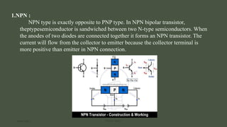 bipolar junction transistor characteristics | PPTX