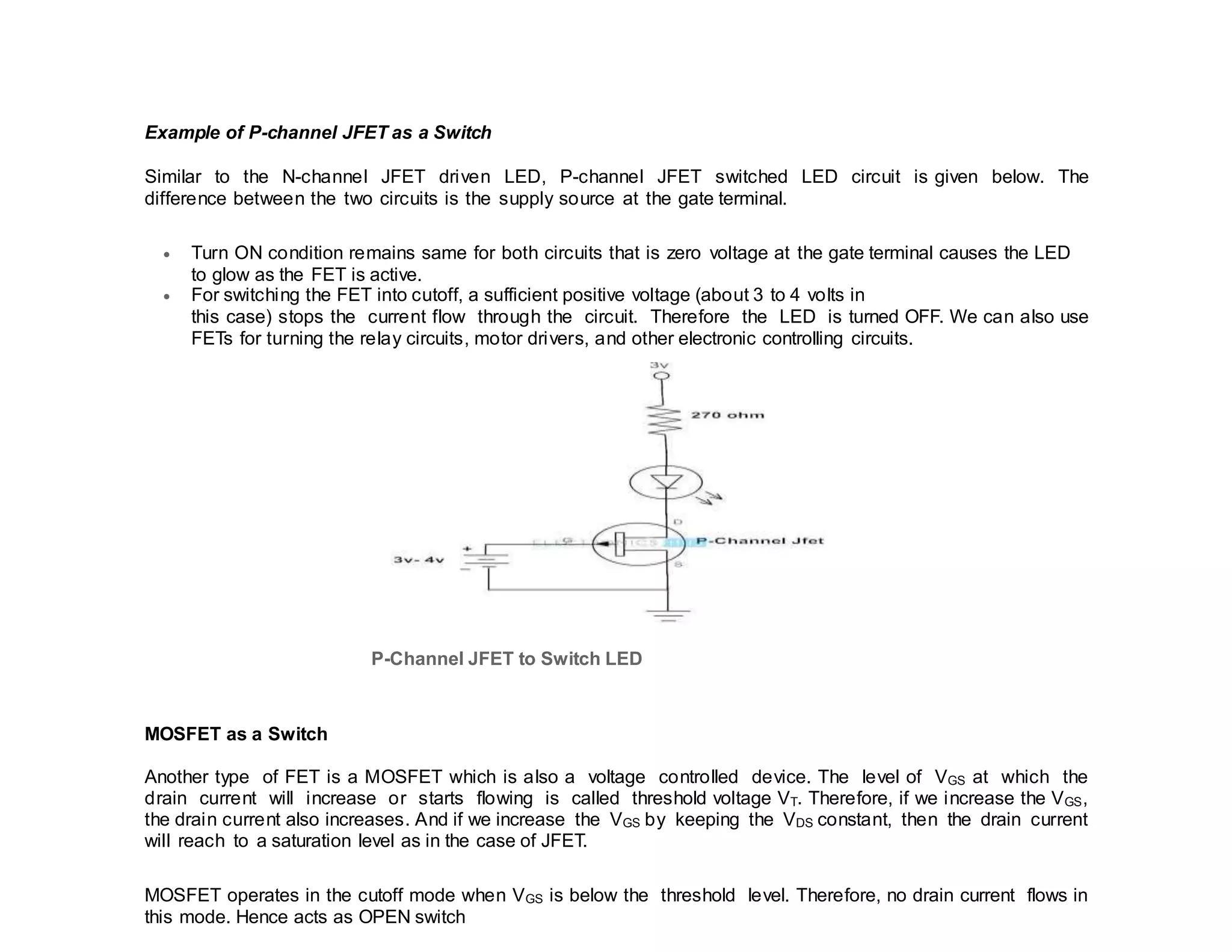 BJT, FET, MOSFET as Switch | PPTX