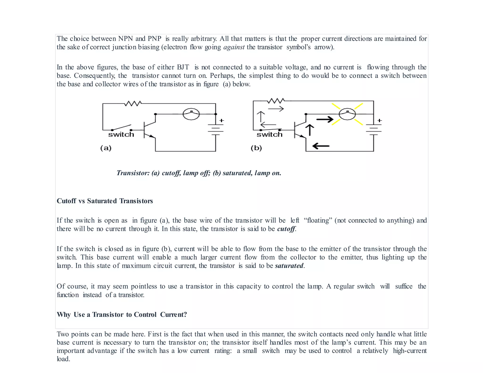 BJT, FET, MOSFET as Switch | PPTX