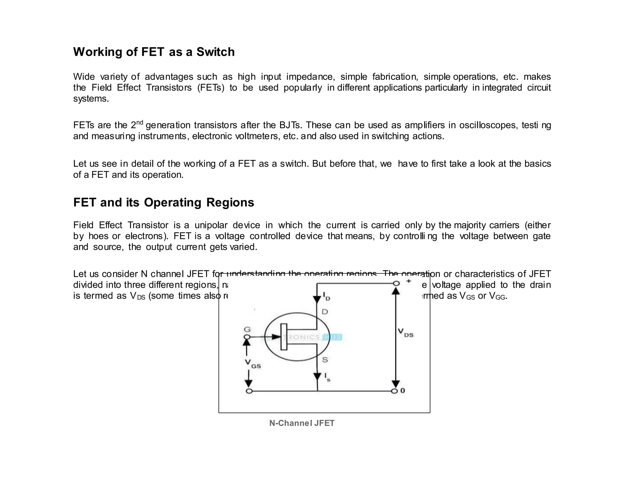 BJT, FET, MOSFET as Switch | PPTX