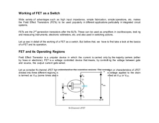 BJT, FET, MOSFET as Switch | PPTX