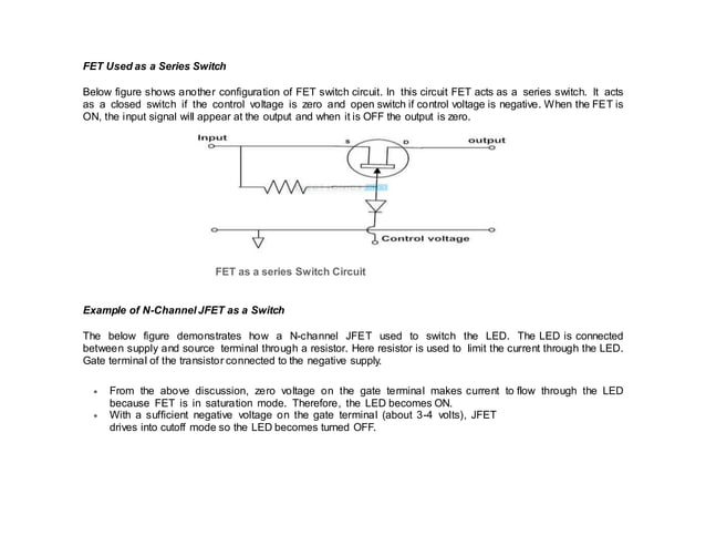 BJT, FET, MOSFET as Switch | PPTX | Consumer Electronics | Technology & Computing