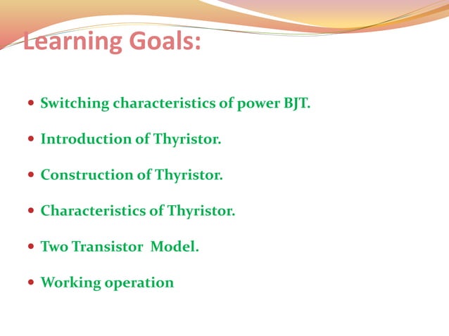 Bjt ; thyristor | PPTX
