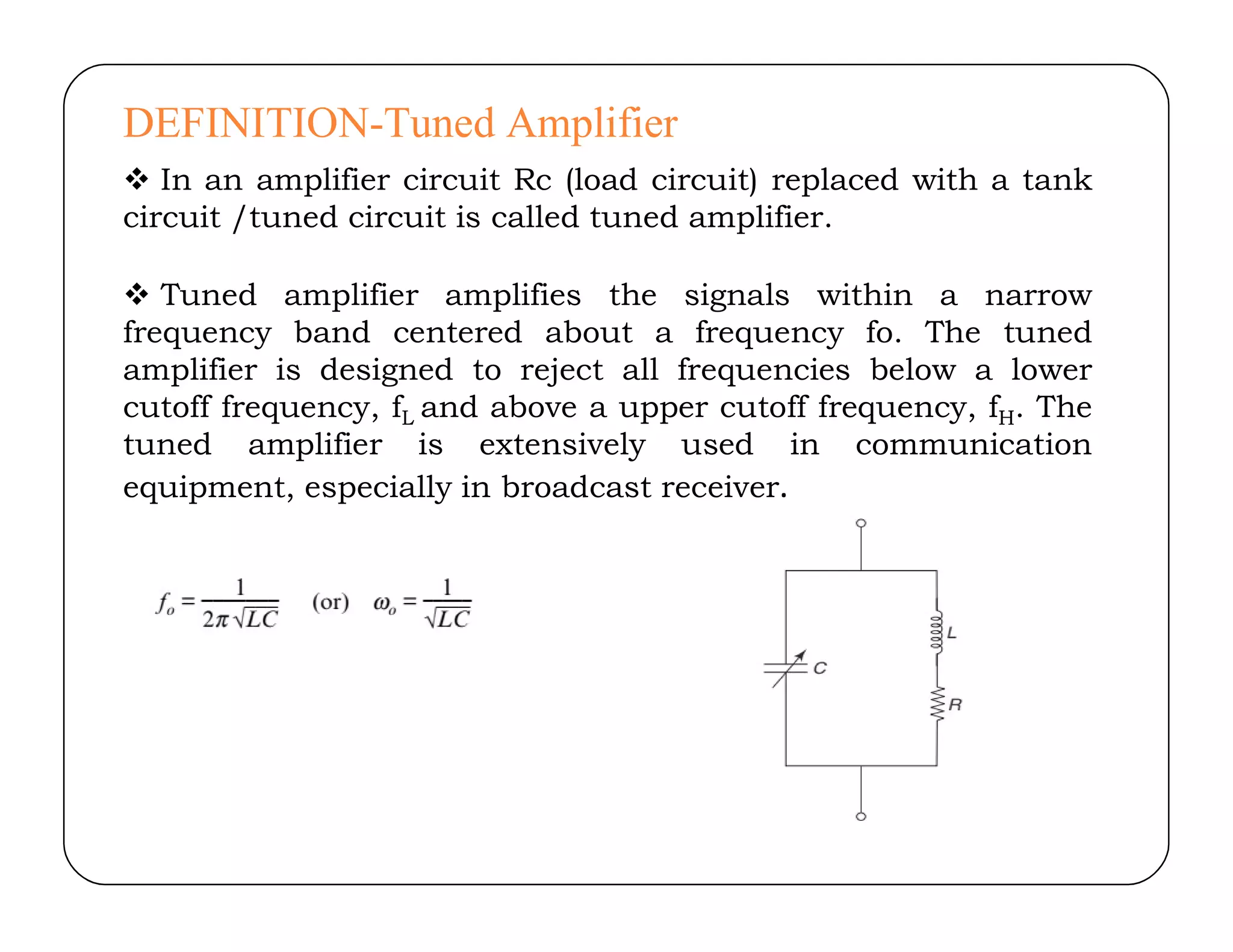 BJT Tuned amplifiers | PDF