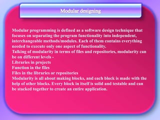 Ppt about programming in methodology | PPTX | Programming Languages | Computing