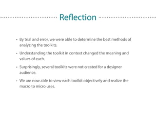 Design Toolkit Analysis | PDF
