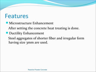 REACTIVE POWDER CONCRETE | PPT | Geology | Science