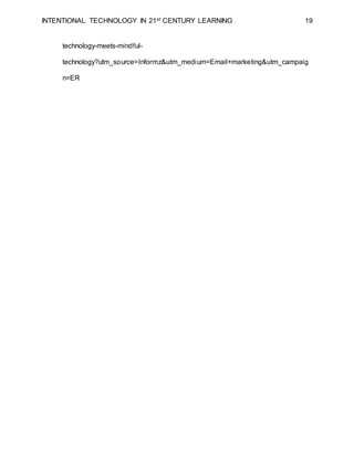 Intentional Use of Technology in 21st Century Teaching & Learning | PDF