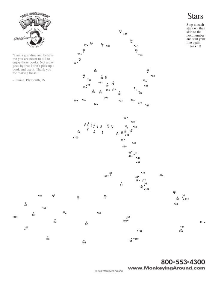Original Greatest Dot to Dot Book 1 Sample Puzzle Original Greatest Dot to Dot Book 1 Sample Puzzle