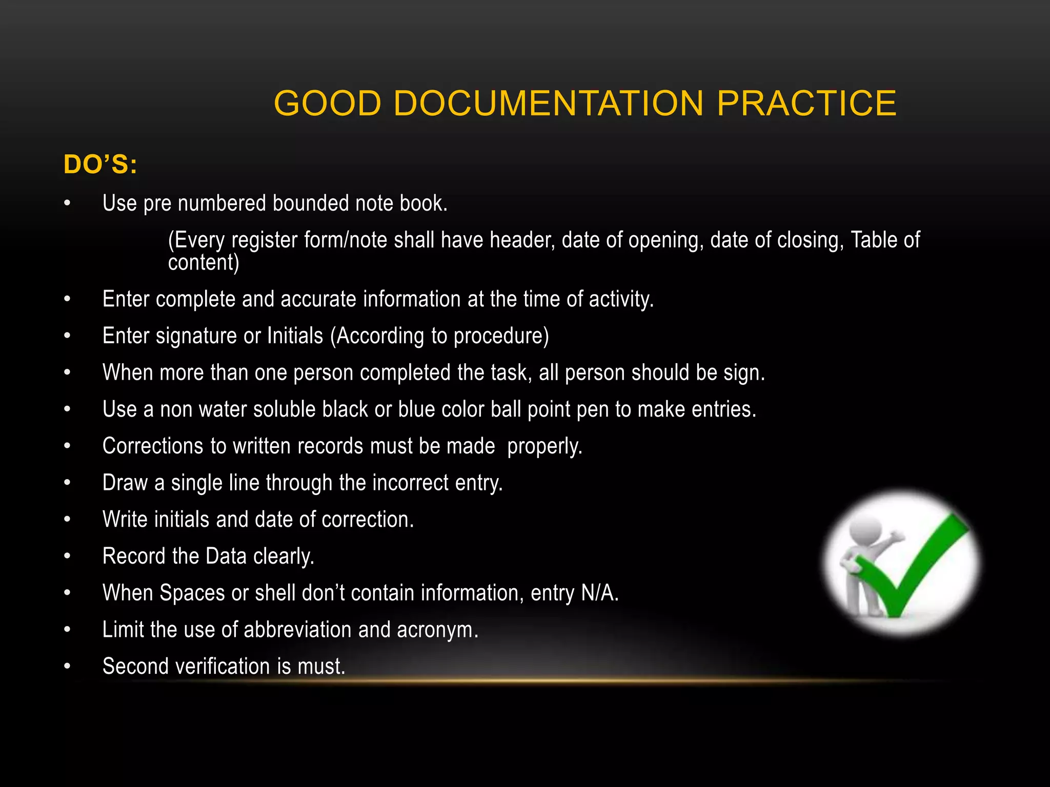 Good documentation practice | PPTX