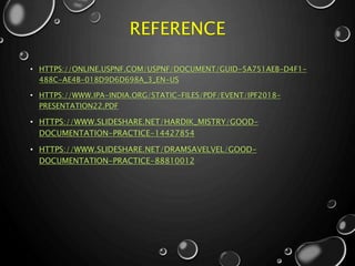 Good documentation practice | PPTX