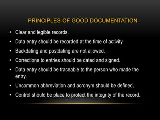 Good documentation practice | PPTX