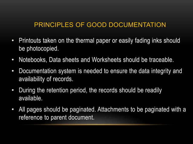 Good documentation practice | PPTX