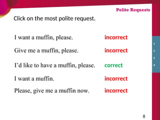 Speak now 1 Unit 1 to 4 Polite Requests.ppt