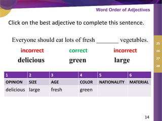 BK 3 Unit 25 to 28 Word Order of Adjectives.ppt