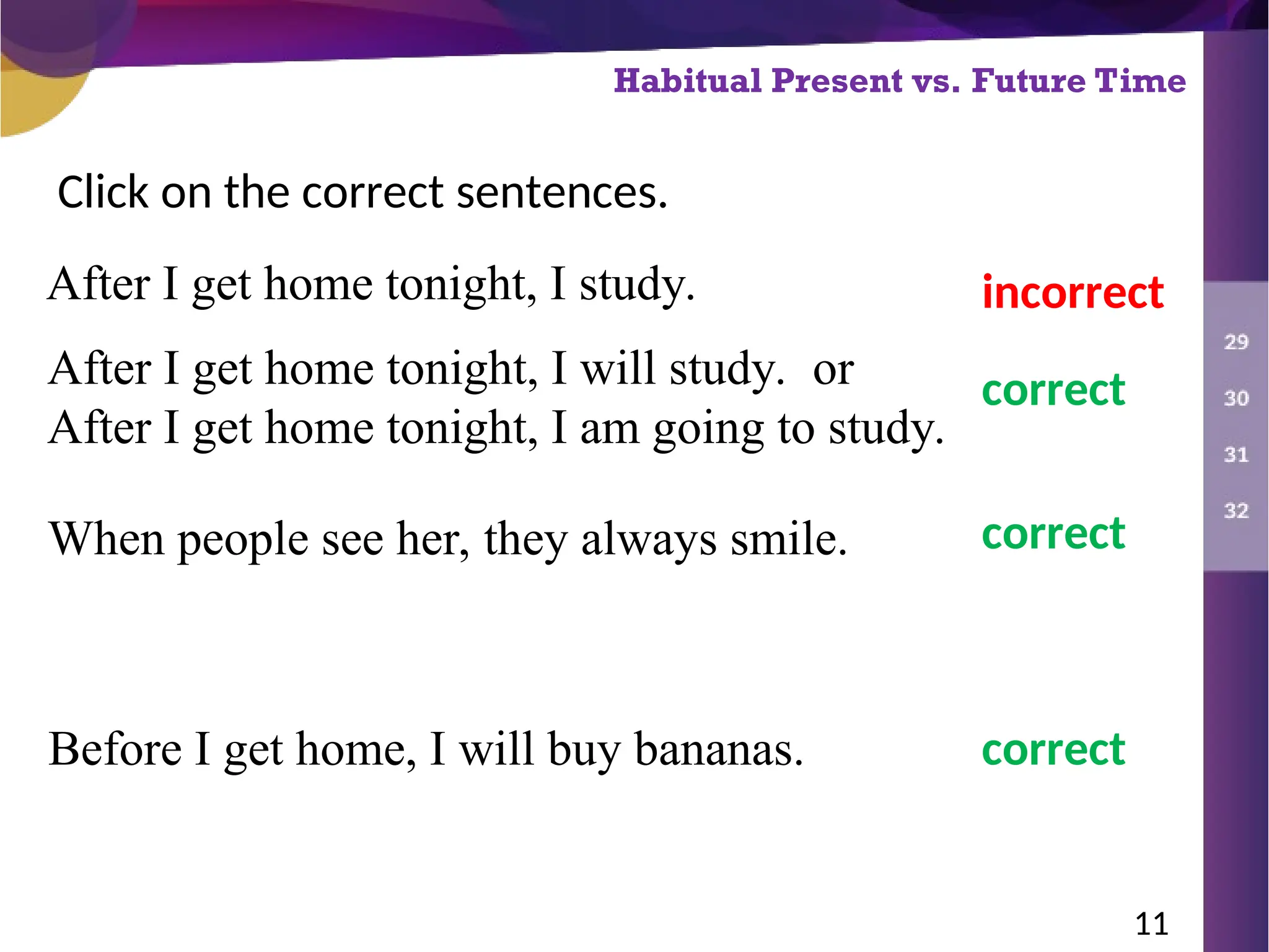 BK 3 Unit 29 to 32 Habitual Present vs. Future Time.ppt