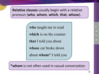 BK 3 Unit 9 to 12 Relative Clauses.ppt