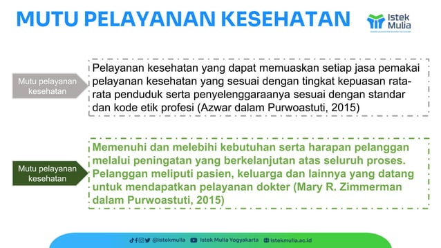 MANAJEMEN MUTU PELAYANAN KESEHATAN- Safirina Aulia Rahmi | PPTX
