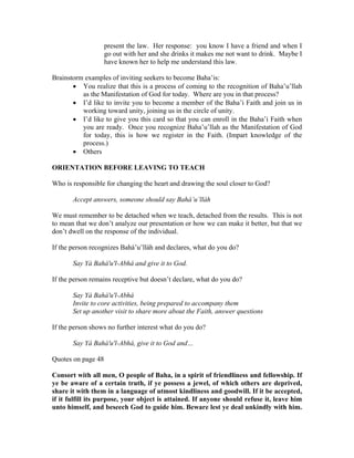 Ruhi Book 6 Refresher Guide | PDF