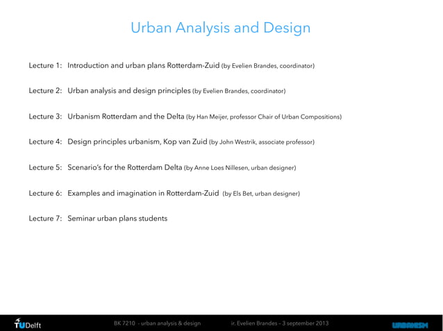 BK 7210 Urban plan typology Rotterdam Zuid – ir. Evelien Brandes | PPT