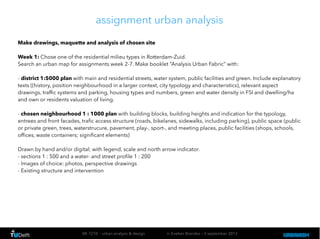 BK 7210 Urban plan typology Rotterdam Zuid – ir. Evelien Brandes | PDF