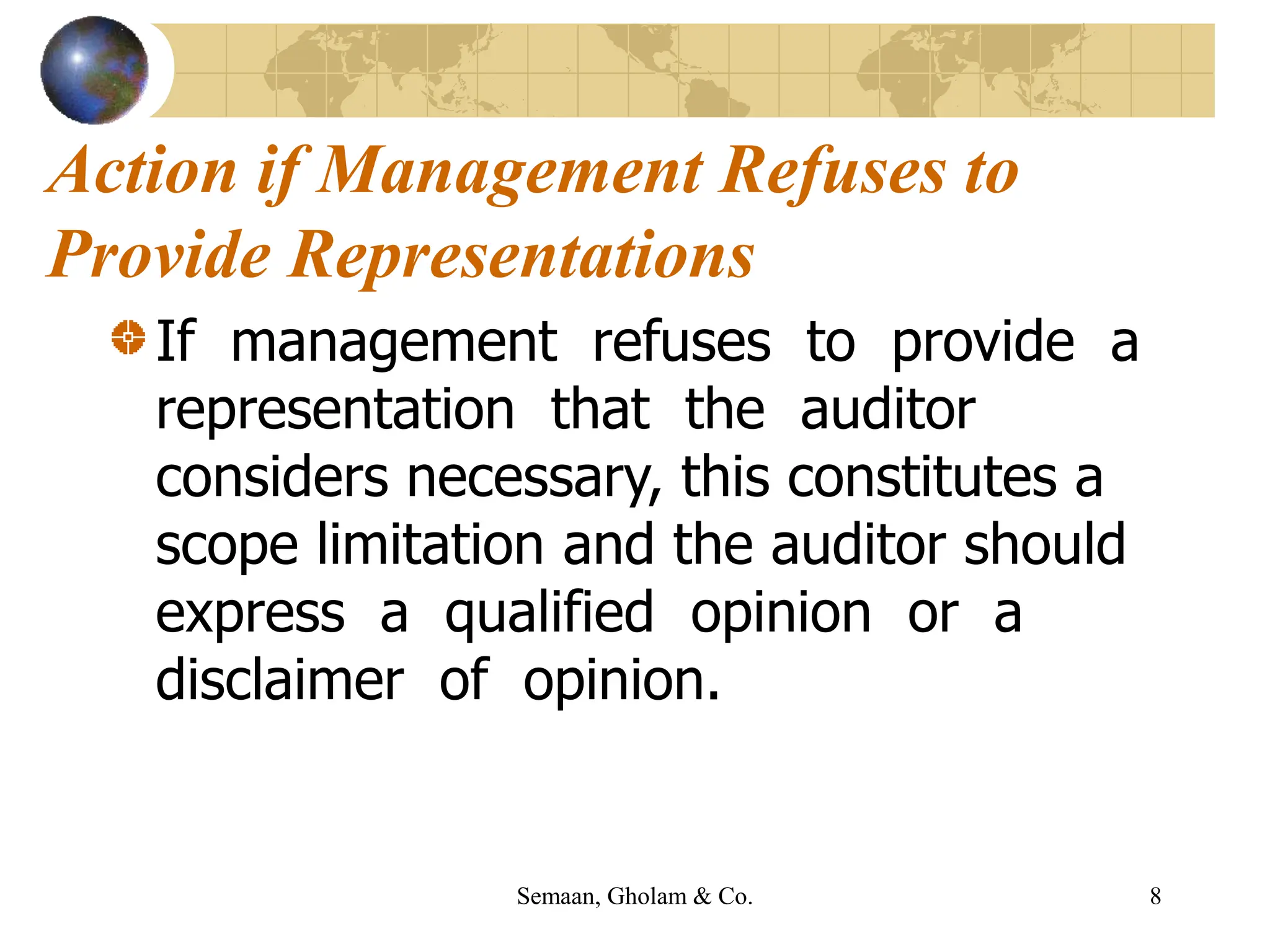 Management Representation International SA .ppt