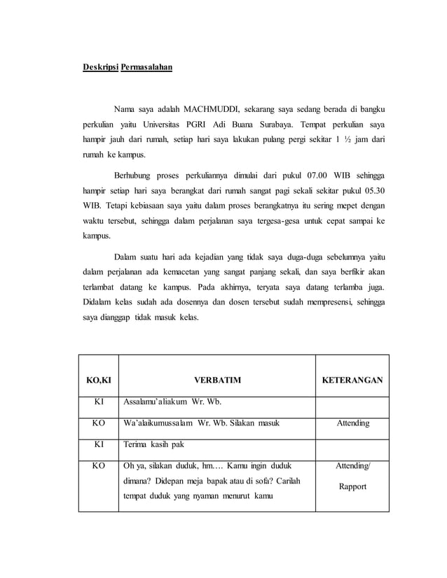 Contoh verbatim behavior | DOCX