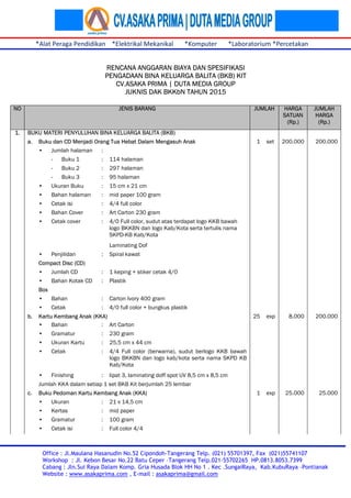 Bkb kit & brosur ape bkb kit 2015 | PDF