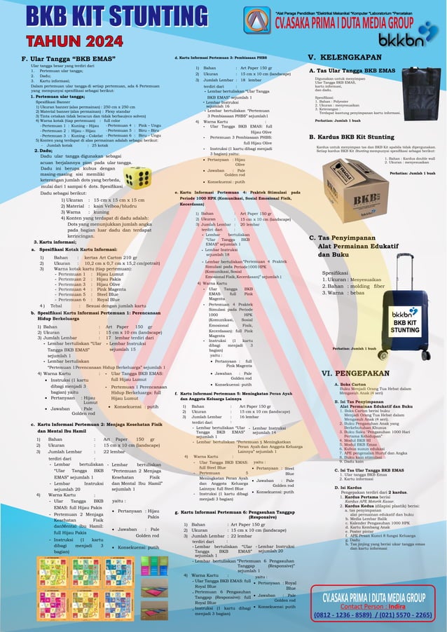BKB (Bina keluarga balita ) Kit Stunting 2024 | PDF