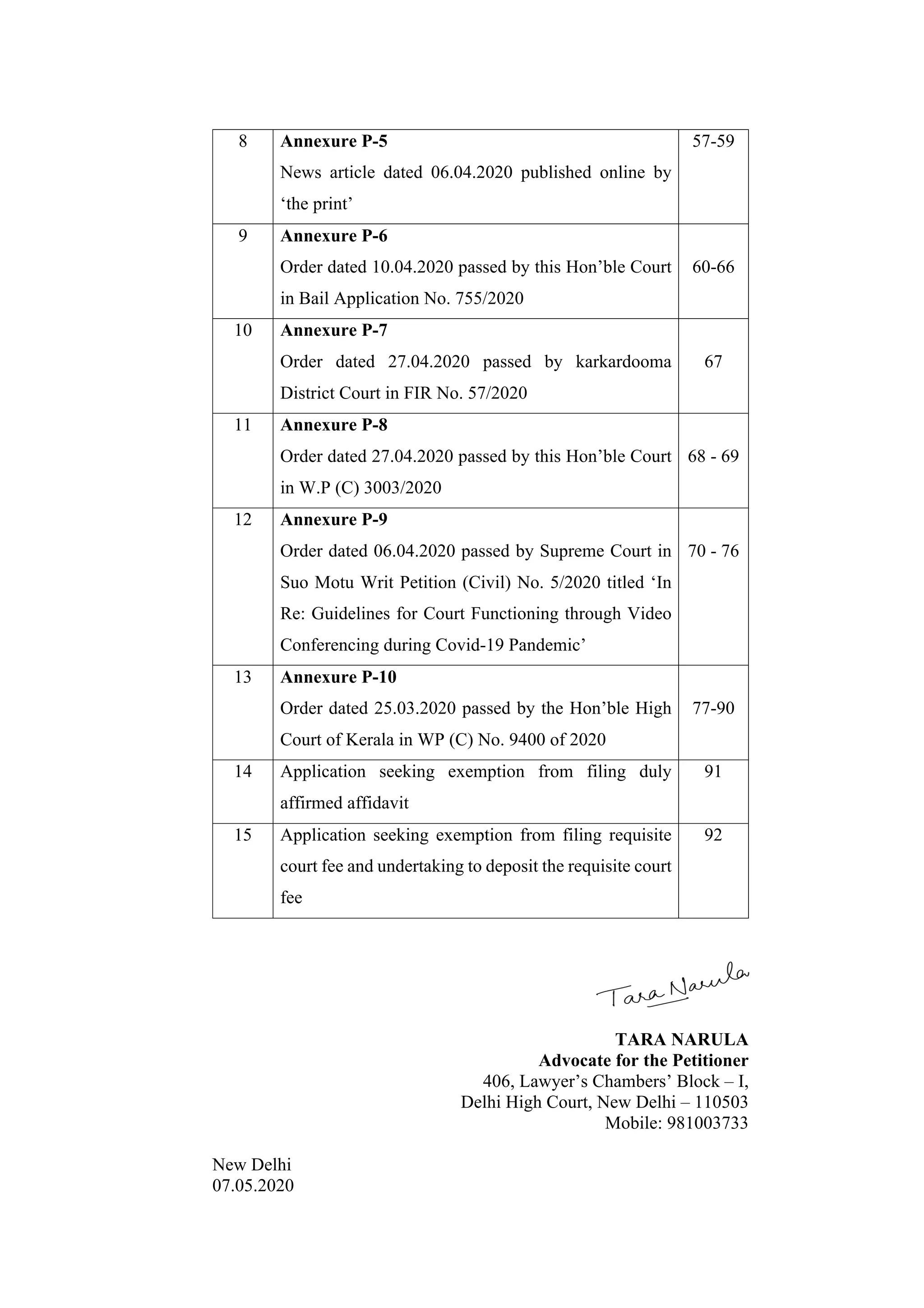Bk cr pc complete application with annexures | PDF