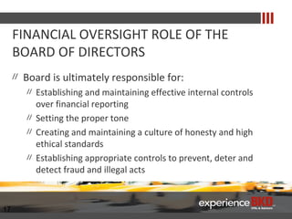 Board Fiduciary Duty Relating to the Annual Audit and Form 990 | PPT
