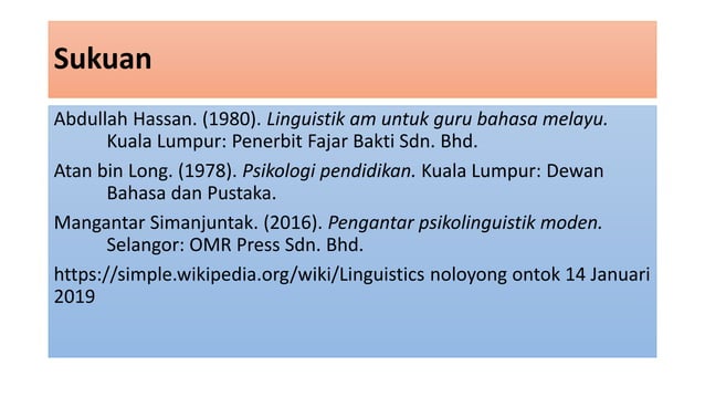 Bkdb3083 penghantar linguistik bkd | PPTX