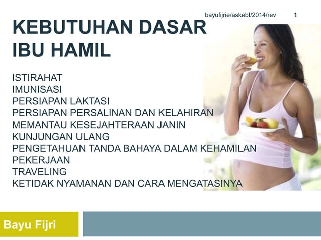 Kebutuhan Dasar Ibu Hamil | PPTX