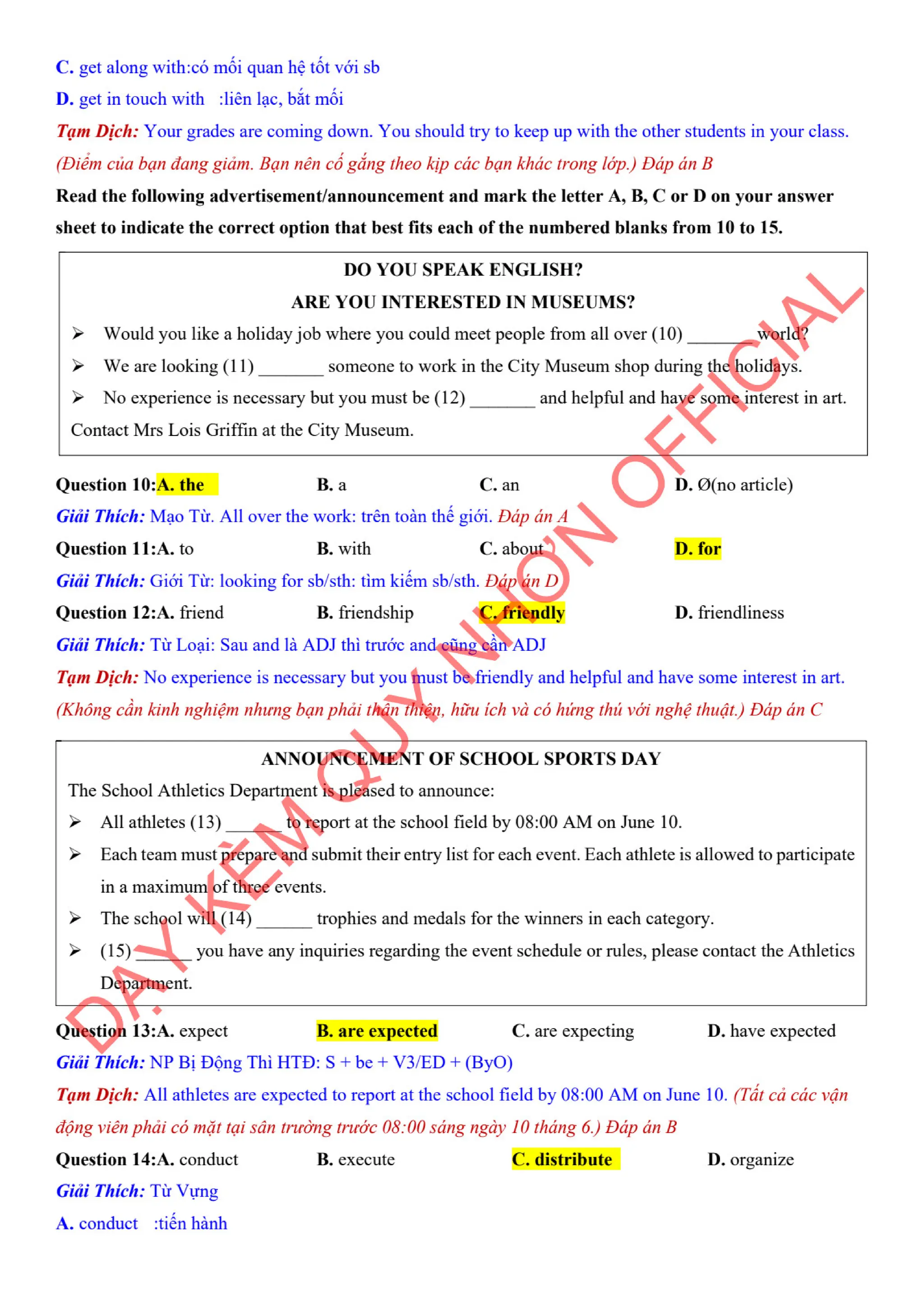 BỘ ĐỀ KIỂM TRA PHÂN LOẠI GIỮA KÌ 1 TIẾNG ANH GLOBAL SUCCESS 10 - FORM 2025 (LỜI GIẢI CHI TIẾT ...