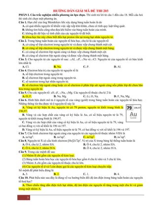 BỘ ĐỀ KIỂM TRA THEO TỪNG CHƯƠNG HÓA HỌC 10, 11, 12 - FORM 2025 (DÙNG ...