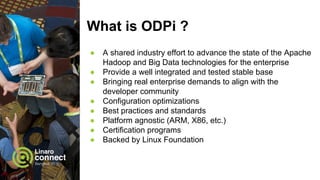 ODPi (Open Data Platform Initiative) - Linaro Connect | PPT