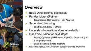 Data Analytics and Machine Learning: From Node to Cluster on ARM64 | PPT