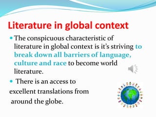 Literature for Global Solidarity | PPTX