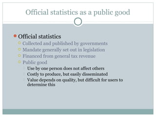 Official Statistics & Statistical Systems | PPT