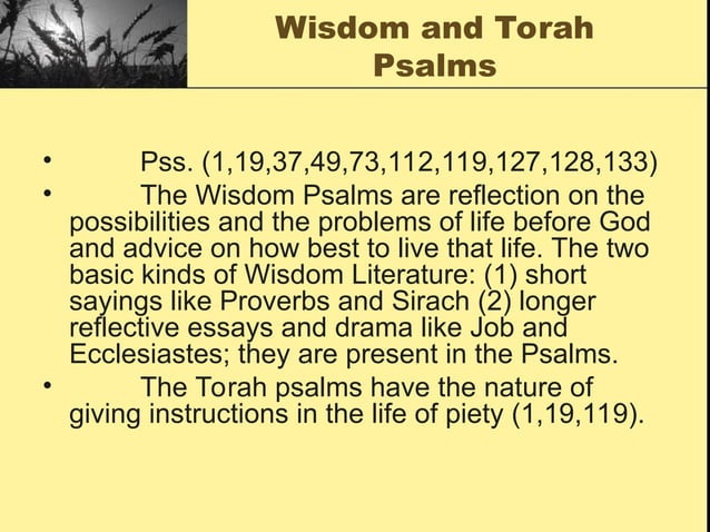 Book of Psalms Powerpoint Presentations. | PPT