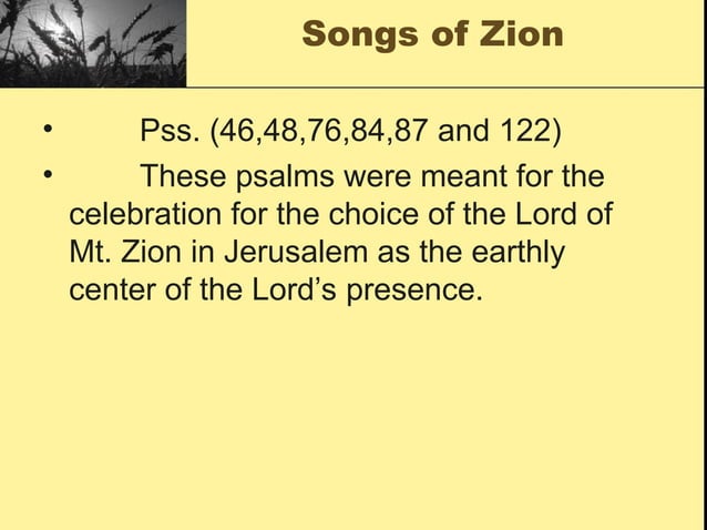 Book of Psalms Powerpoint Presentations. | PPT