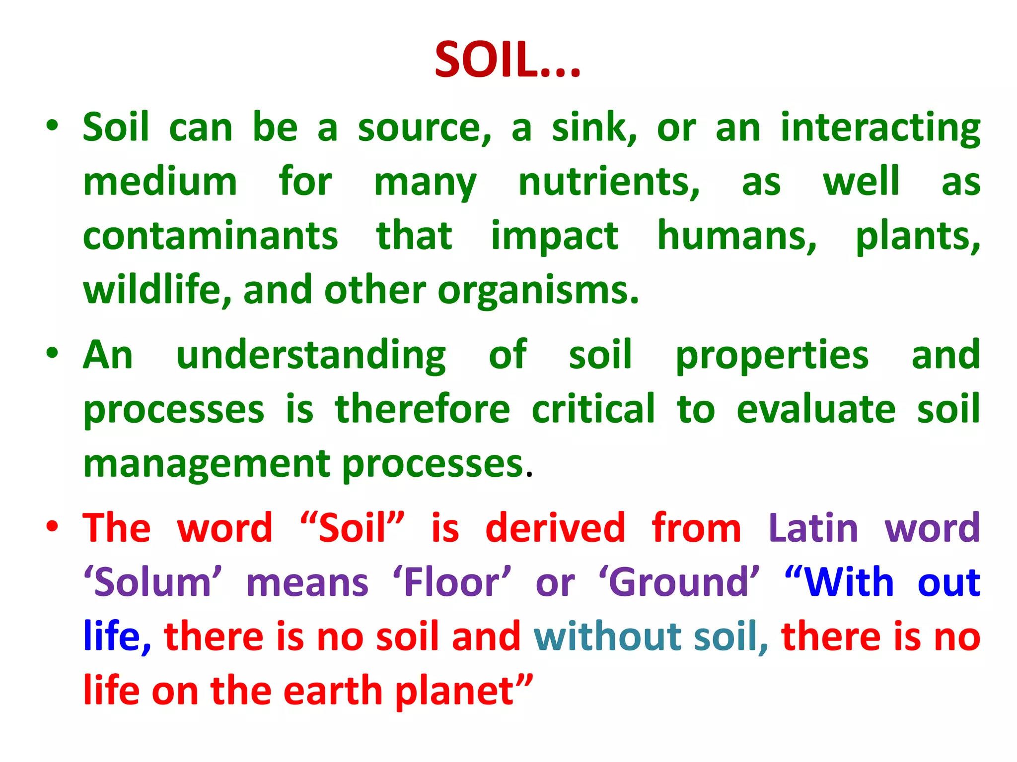 Introduction to soil science | PPTX