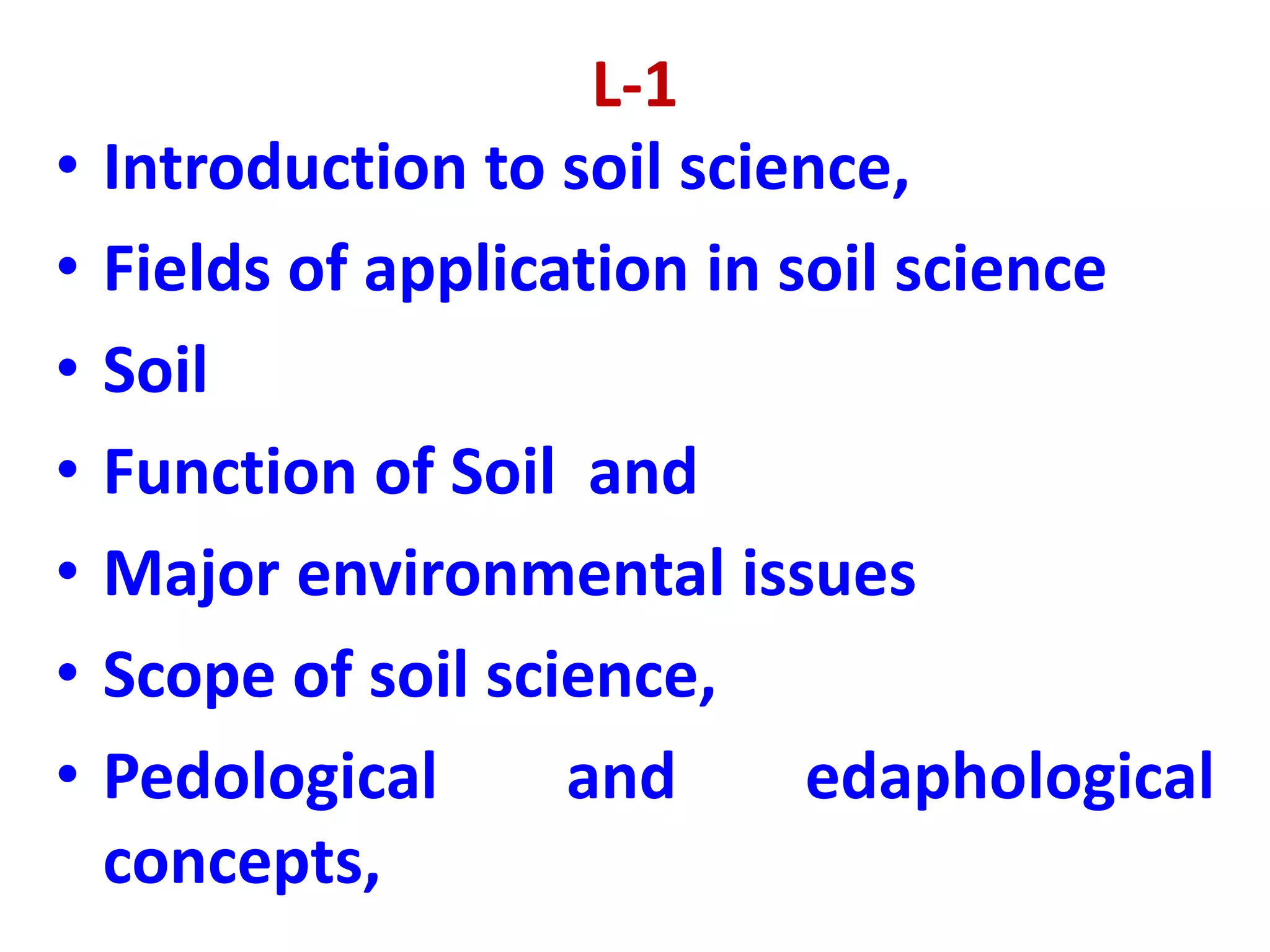 Introduction to soil science | PPTX