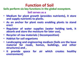 Introduction to soil science | PPTX