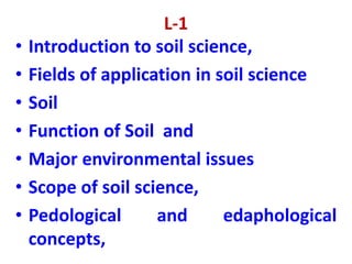 Introduction to soil science | PPTX