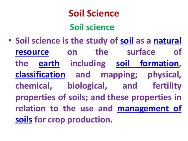 Introduction to soil science