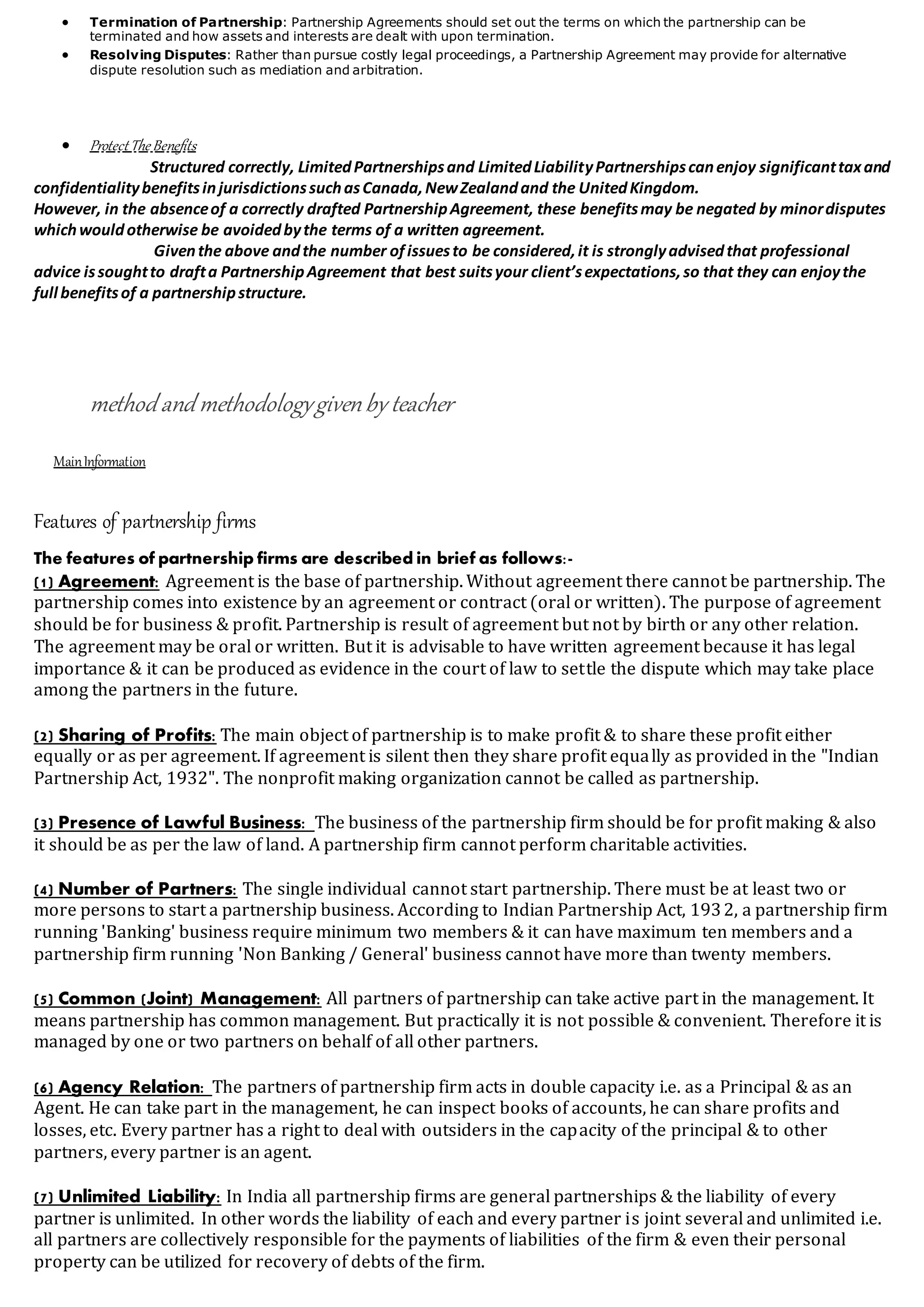 procedure of registration of partnership firm under partneship act | DOCX