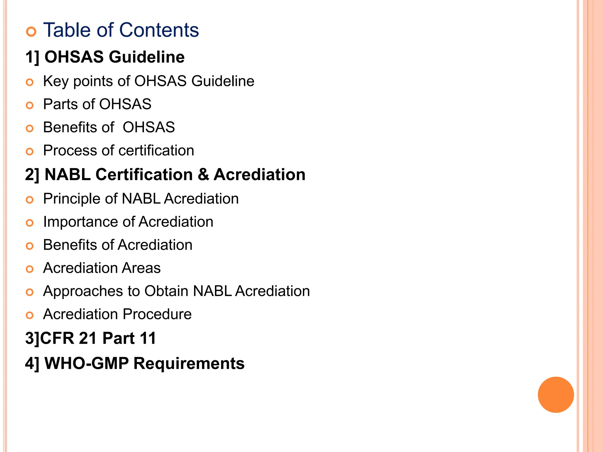 Oshas Guidelines Nabl Certification And Accrediation Cfr 21 Part11