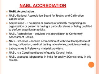 Oshas guidelines, NABL certification & Accrediation, CFR 21 part11 ...